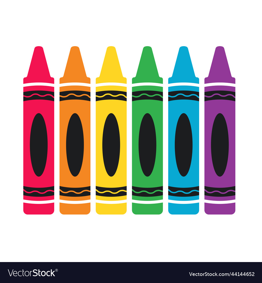 Colorful crayon concept of back to school Vector Image