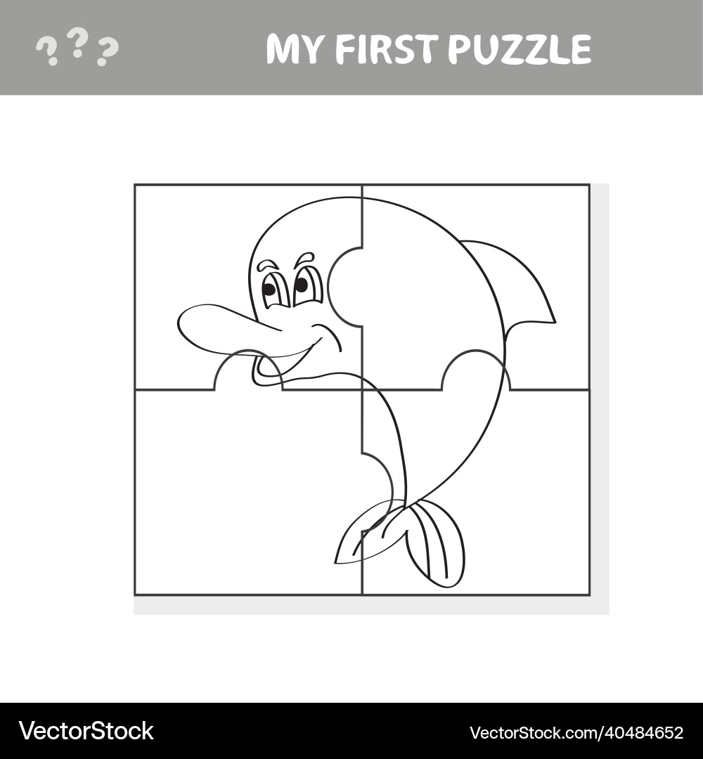 Easy educational paper game for kids simple kid Vector Image