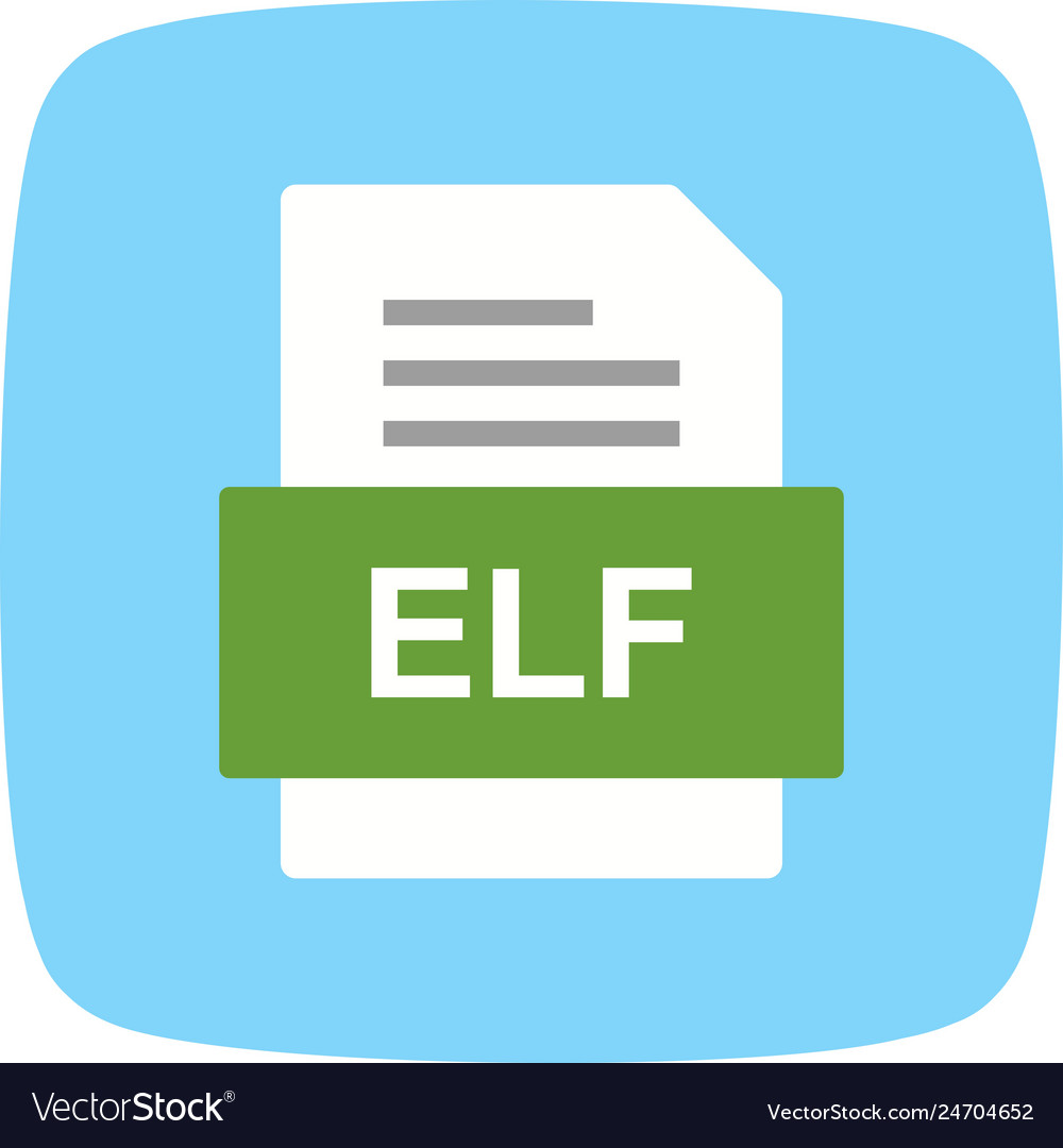 Elf file document icon Royalty Free Vector Image