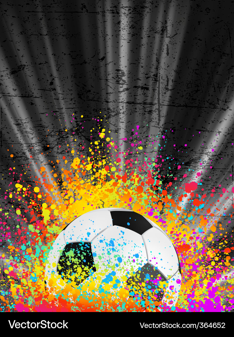 Football poster light burst Royalty Free Vector Image