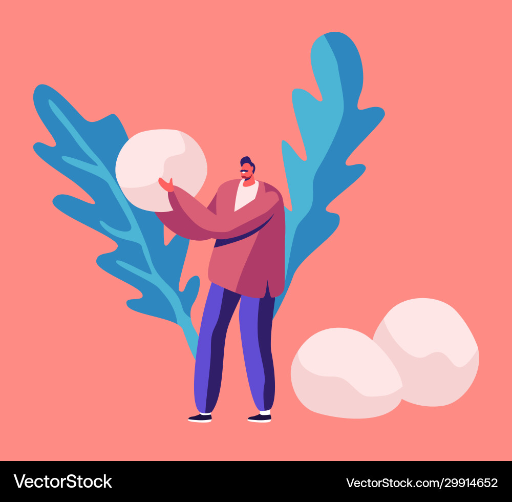 Man holding huge ball fresh mozzarella cheese Vector Image