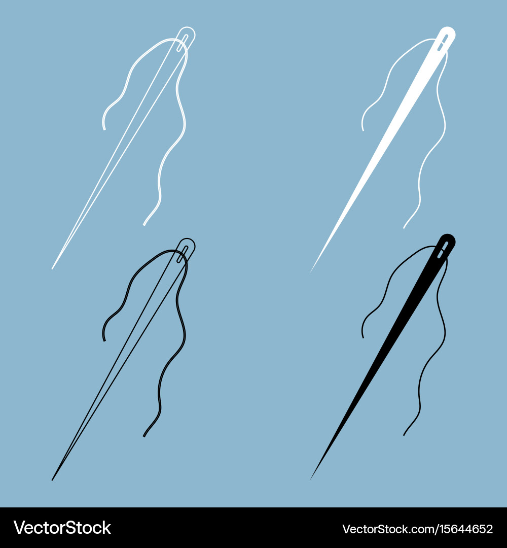 Needle the black and white color icon Royalty Free Vector