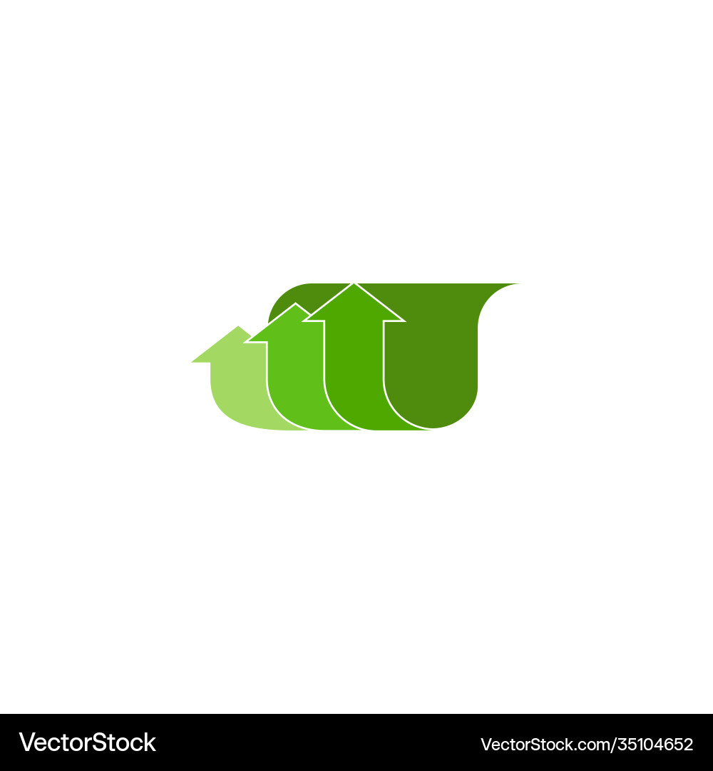 Paper financial chart up arrows geometric design Vector Image