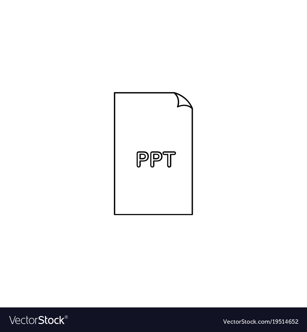 Ppt icon file presentations document Royalty Free Vector