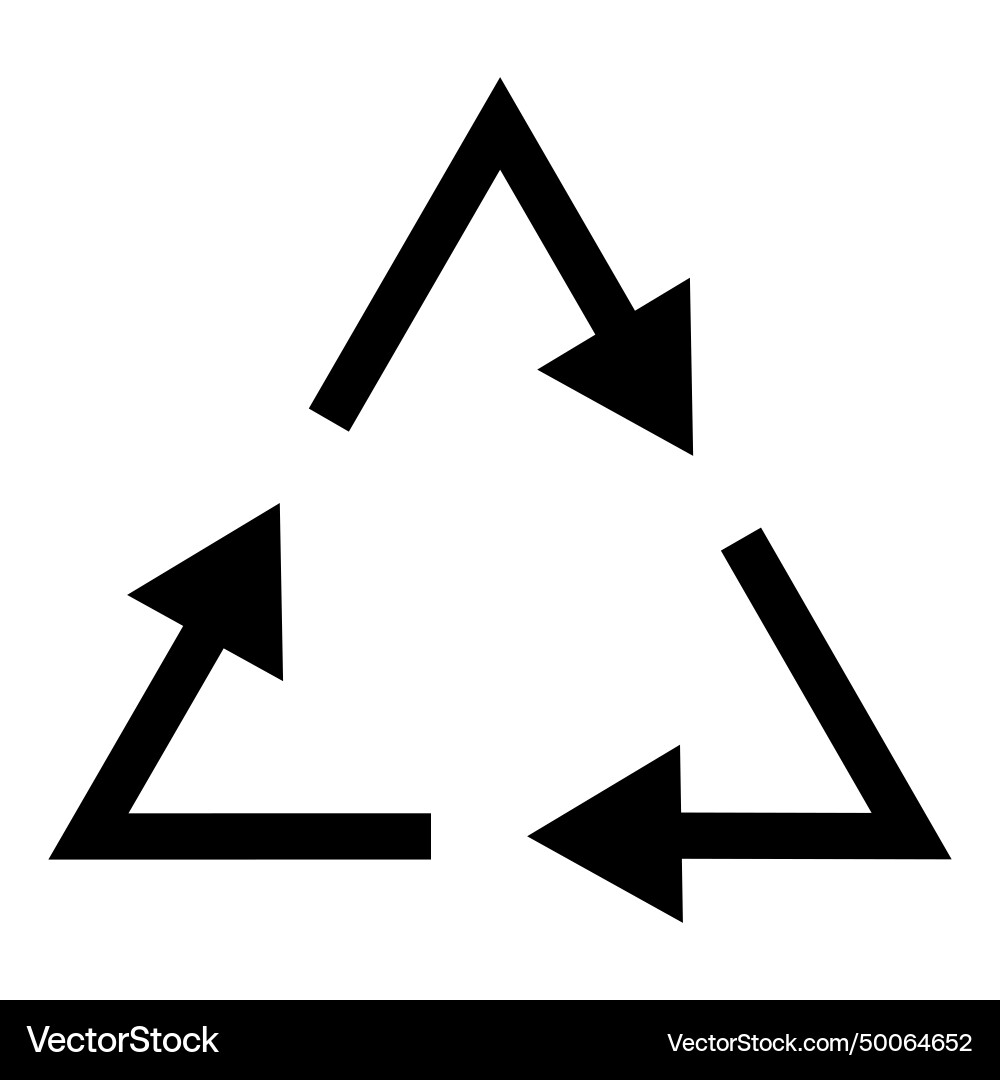 Recycle symbol icon or recycling arrows Royalty Free Vector