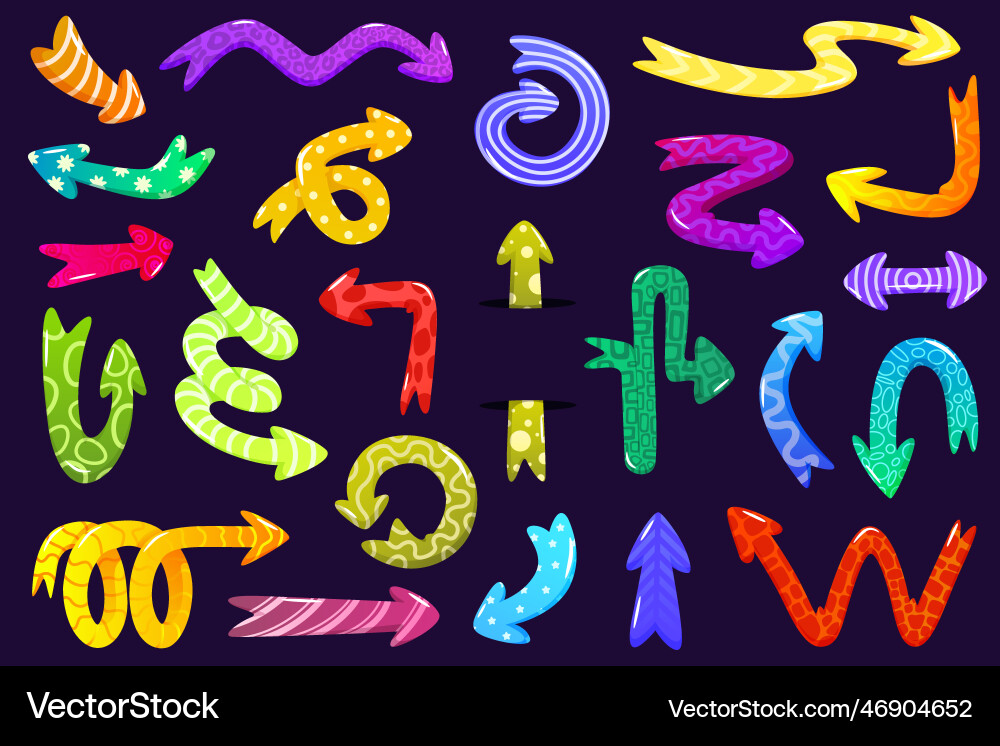 Set of quirky arrows Royalty Free Vector Image
