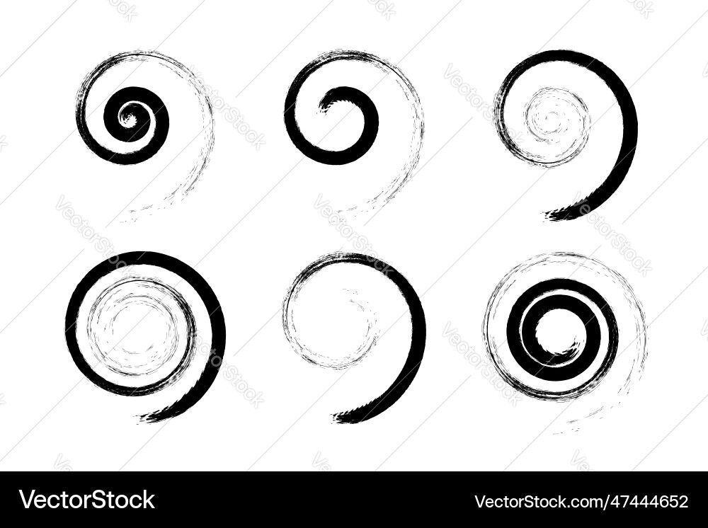 Spiral design elements Royalty Free Vector Image