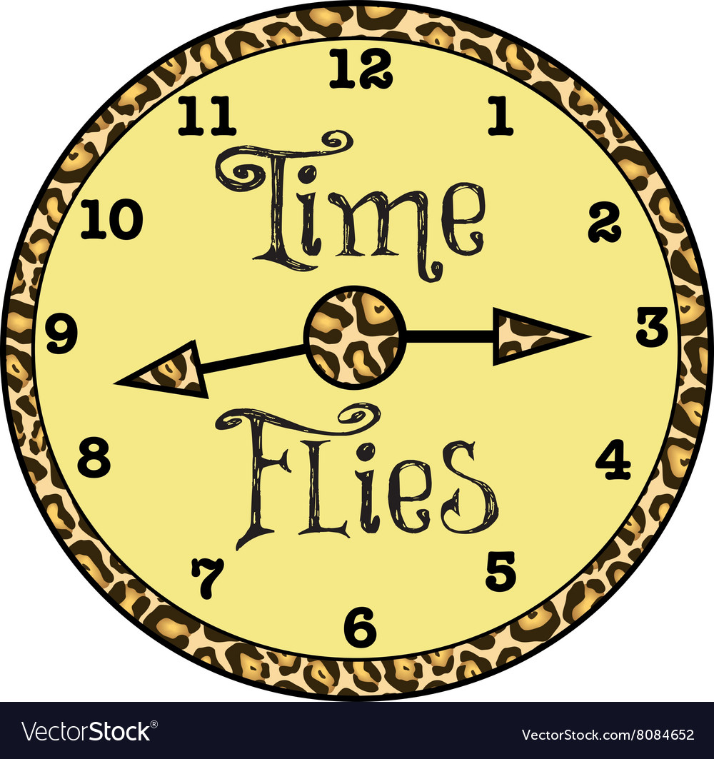 Time flies Royalty Free Vector Image - VectorStock