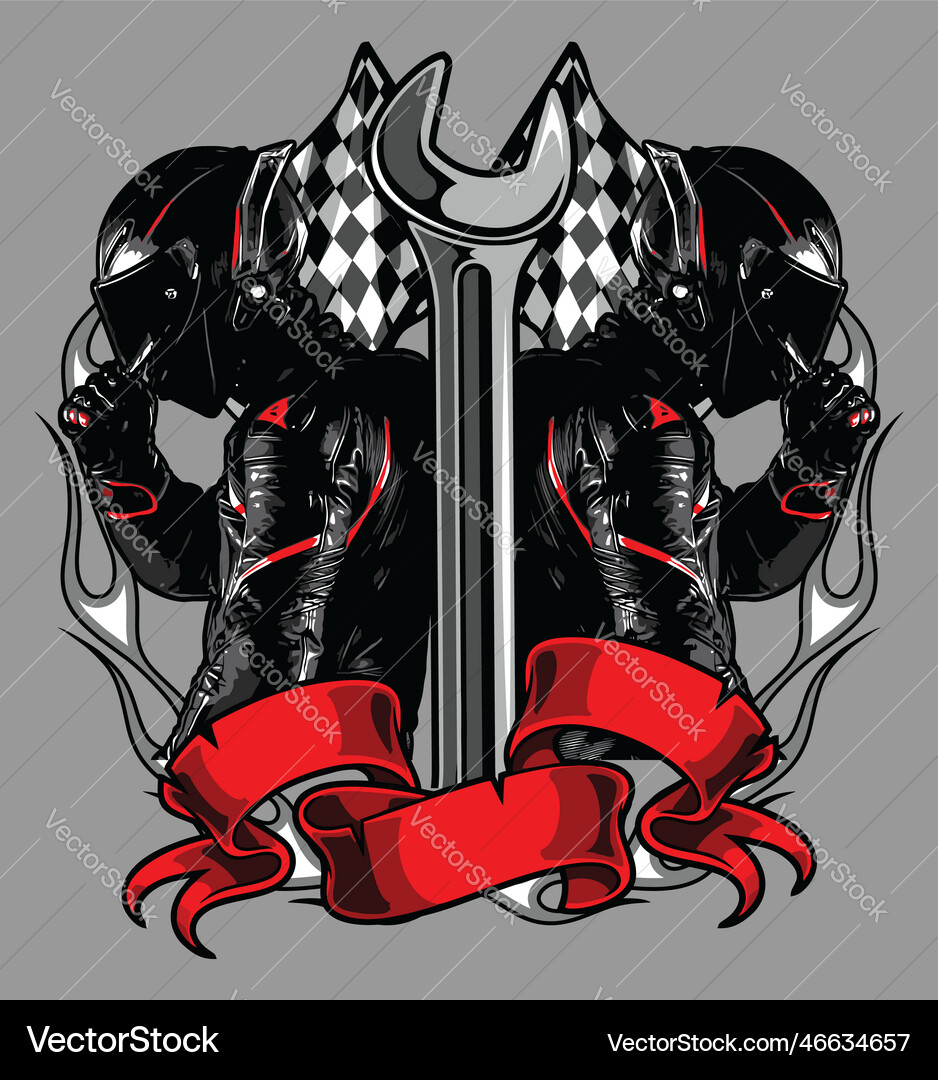 Biker template for graphic design Royalty Free Vector Image