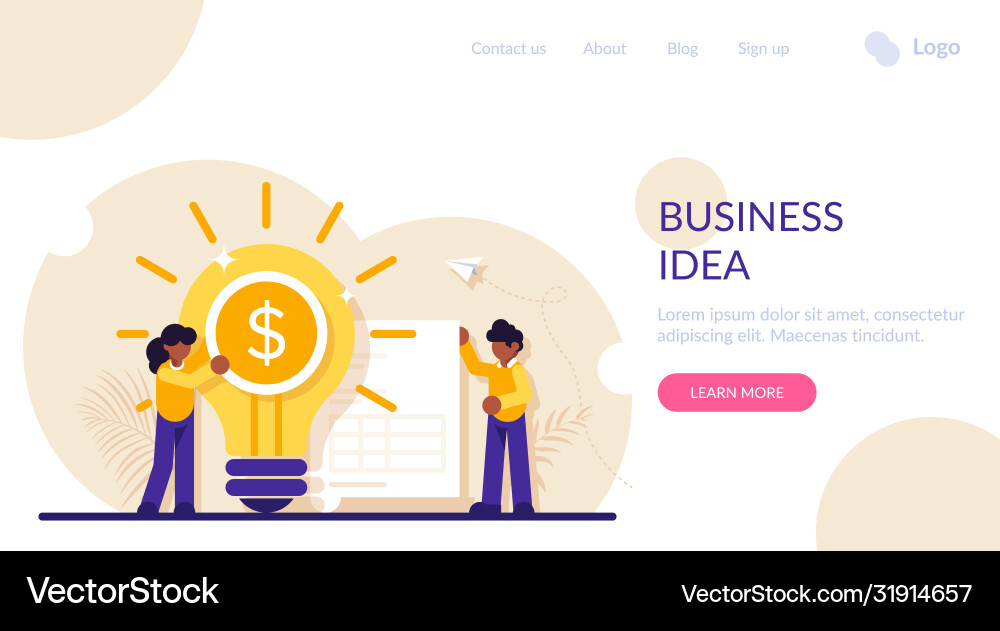 Concept business idea increasing profit Royalty Free Vector