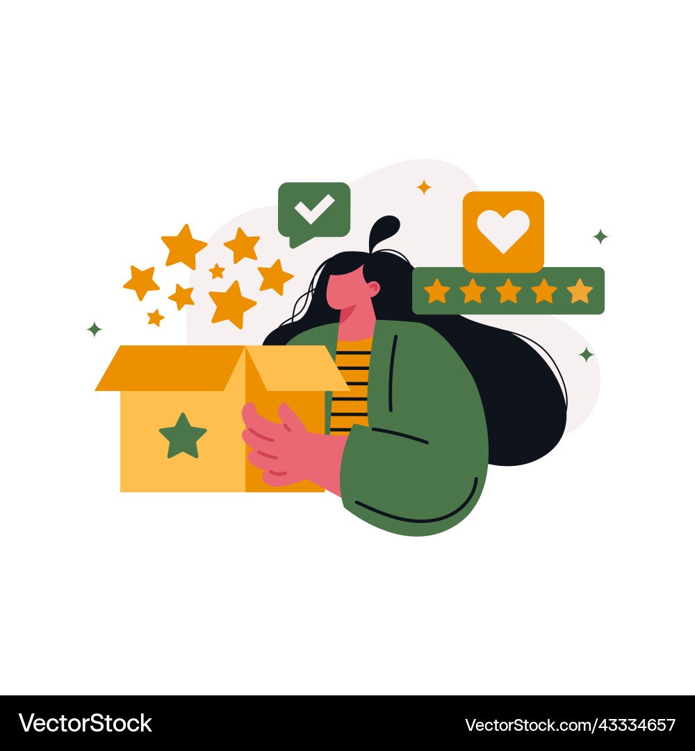 Customer review rating people give Royalty Free Vector Image