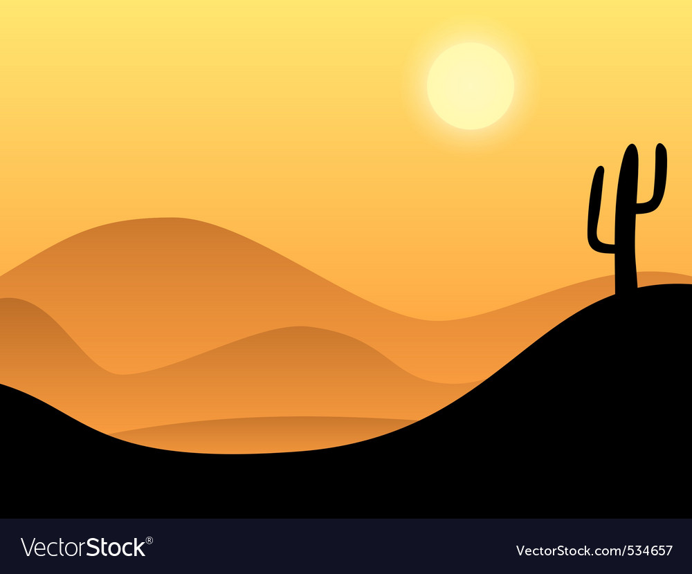Desert background Royalty Free Vector Image - VectorStock