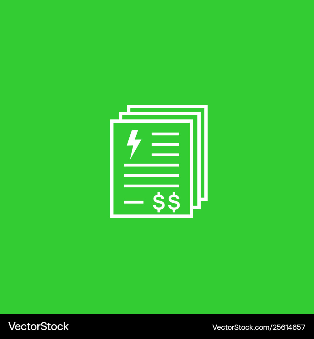Electricity utility bills and payments icon Vector Image