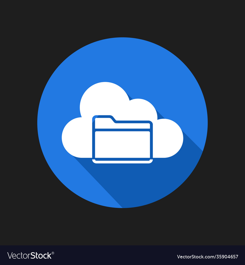Folder icon on cloud isolated background Vector Image