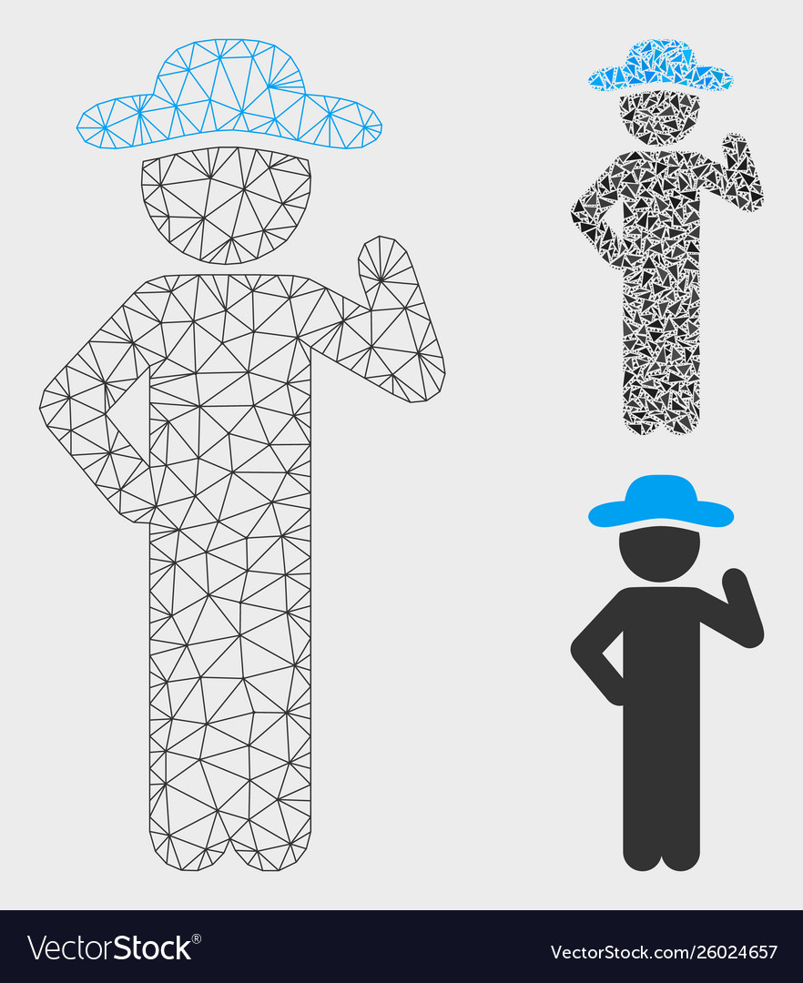 Gentleman proposal mesh wire frame model Vector Image Gentleman proposal mesh wire frame model Vector Image