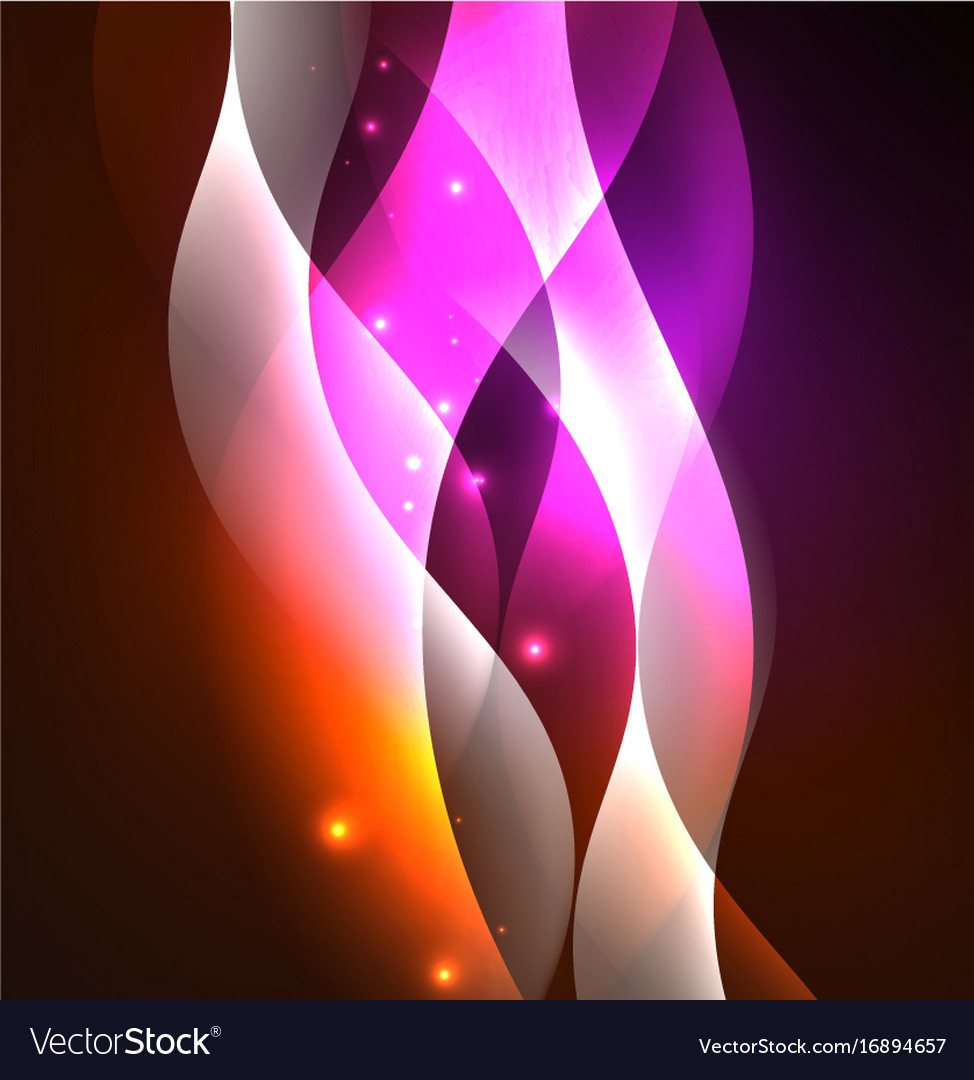 Illuminated neon waves Royalty Free Vector Image