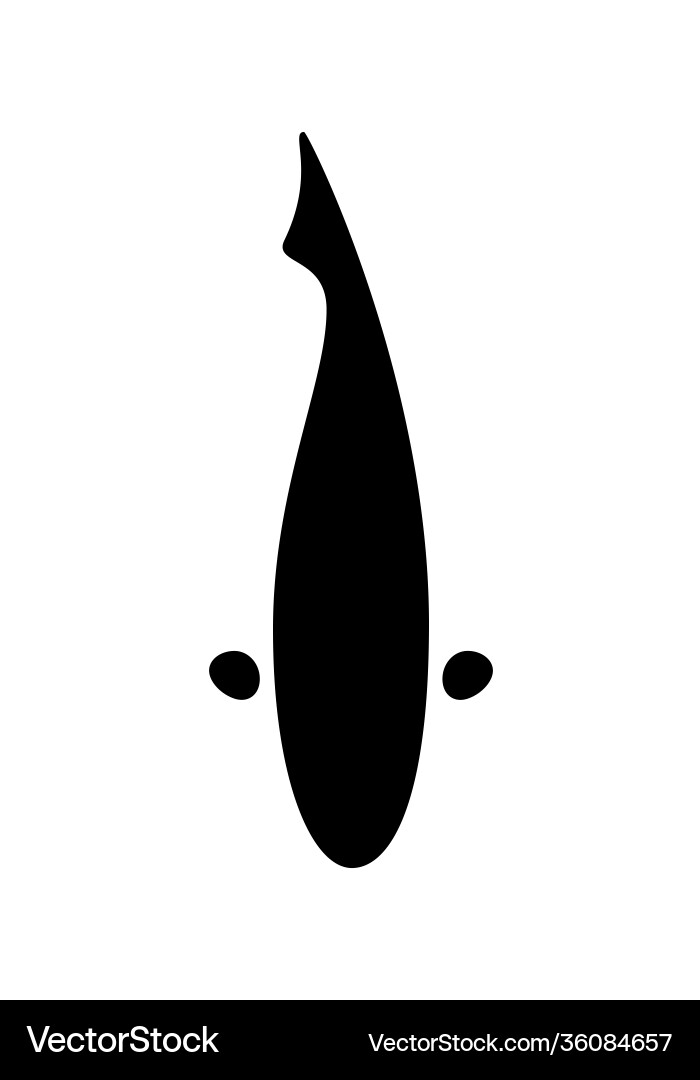 Japanese koi fish logo on white top view Vector Image
