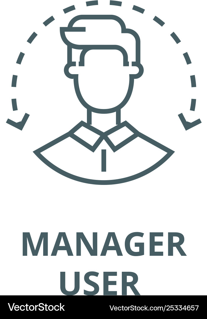Managerhuman resourcesuser line icon Royalty Free Vector