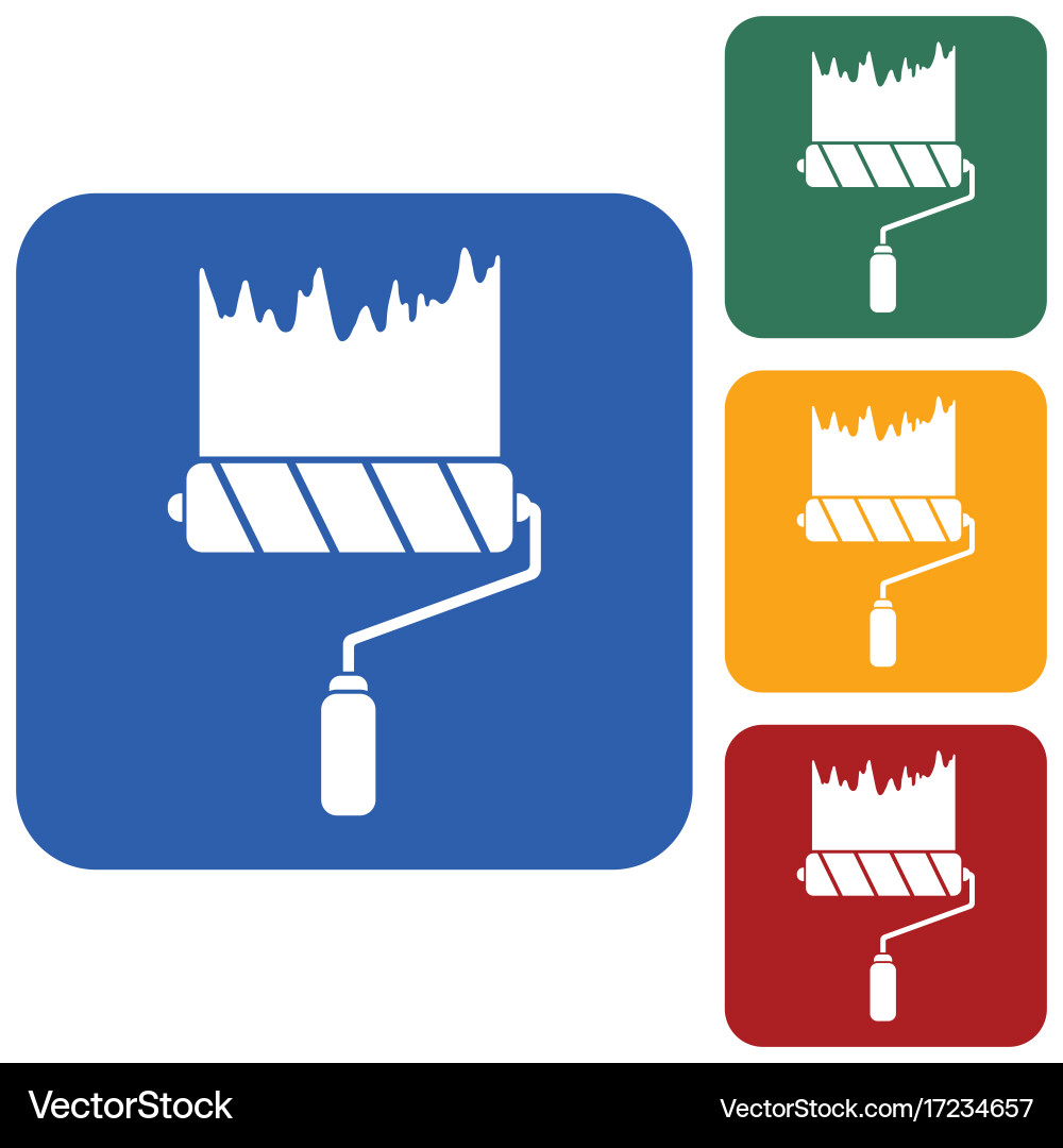 Paint roller icon Royalty Free Vector Image - VectorStock