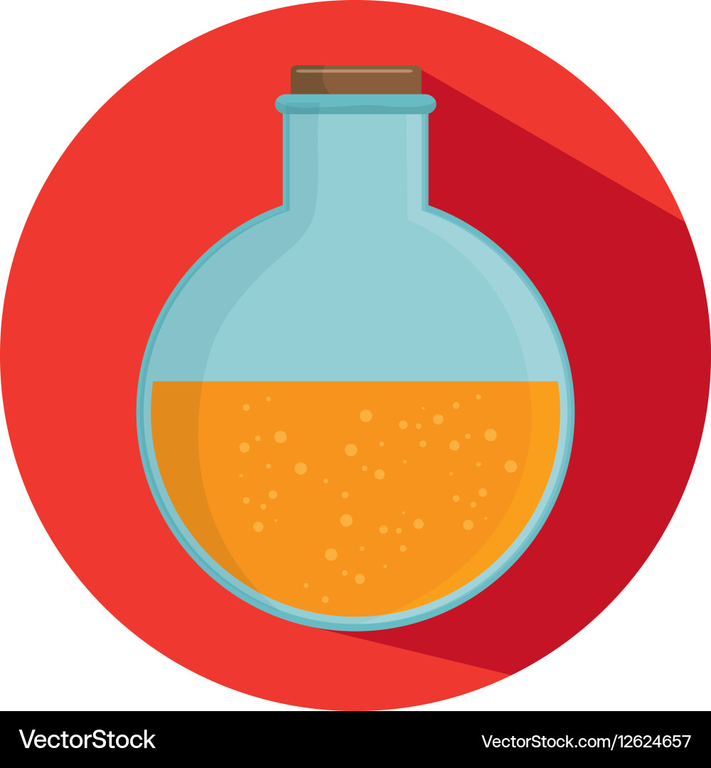 Tube test glass isolated icon Royalty Free Vector Image