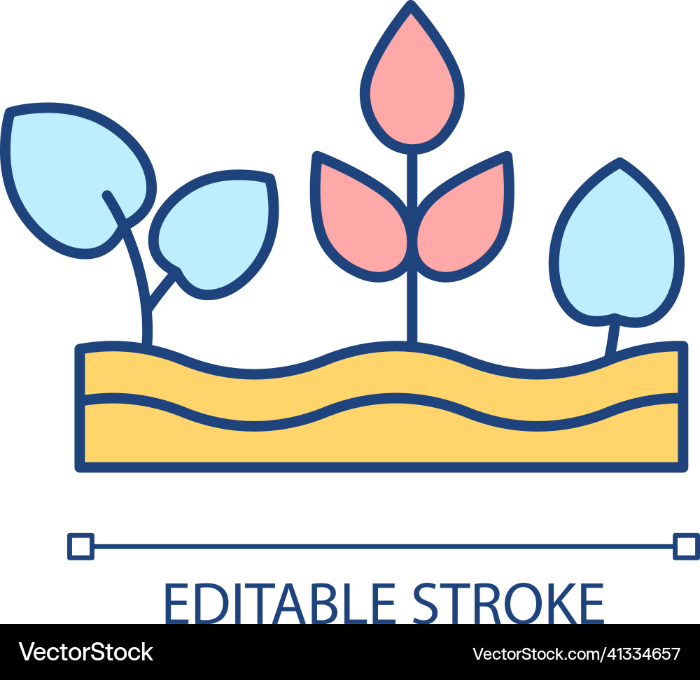 Wild grass rgb color icon Royalty Free Vector Image