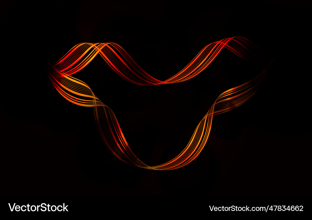 Isolated golden twisted curly frame on a black Vector Image