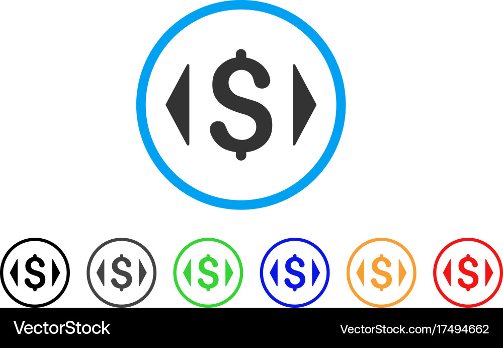 Regulate price rounded icon Royalty Free Vector Image