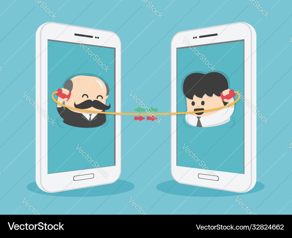 Two business people are negotiating Royalty Free Vector