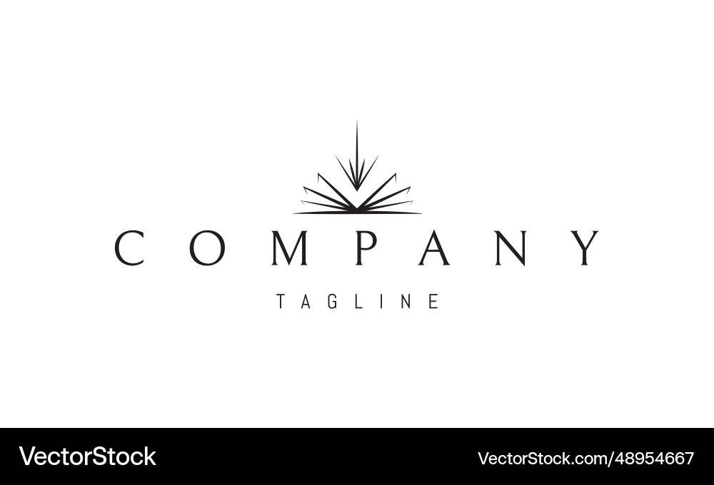 A logo with an abstract image of open Royalty Free Vector
