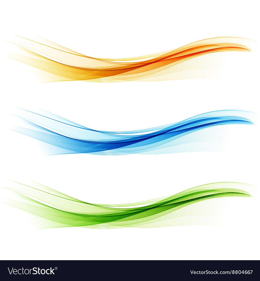 Abstract color wave design element Royalty Free Vector Image