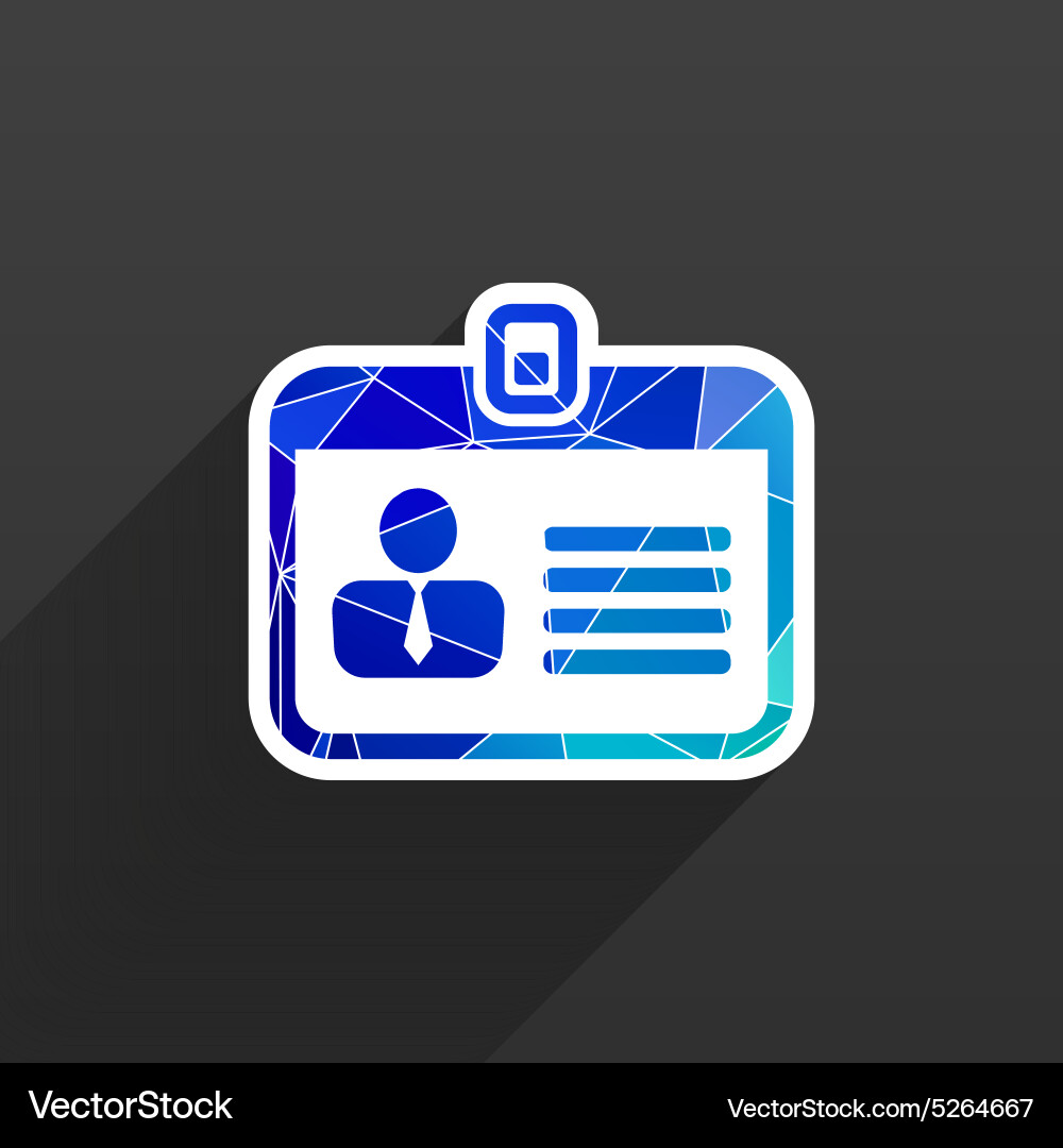 Badge id icon business personal name Royalty Free Vector