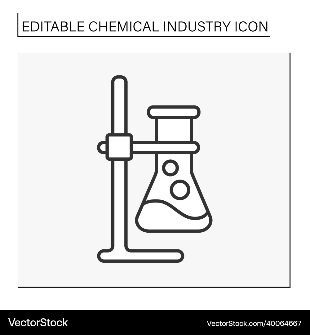 Chemical apparatus line icon Royalty Free Vector Image