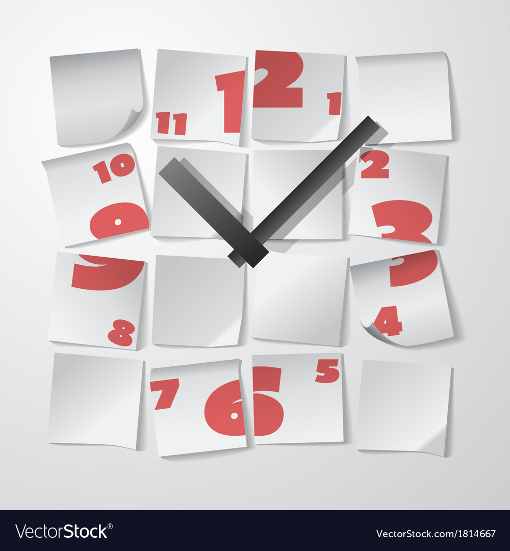 Creative clock with digits Royalty Free Vector Image