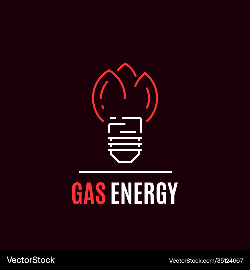 Gas energy logo template flat style icon design Vector Image