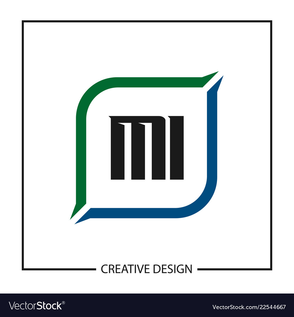 Initial letter mi logo template design Royalty Free Vector