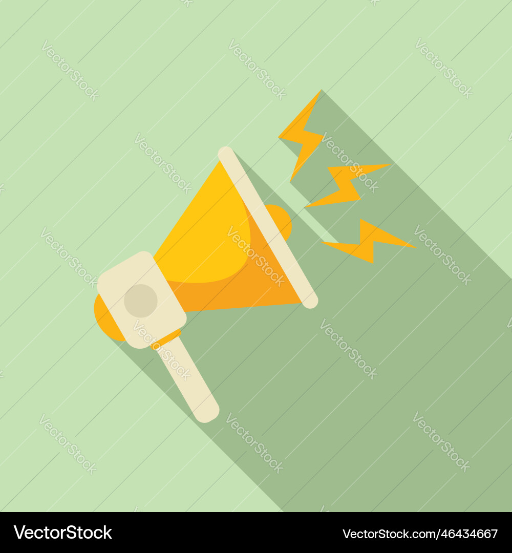 Job megaphone icon flat rush person Royalty Free Vector