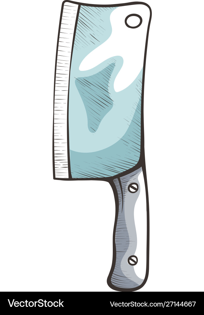 Kitchen knife icon metallic utensil for cooking Vector Image