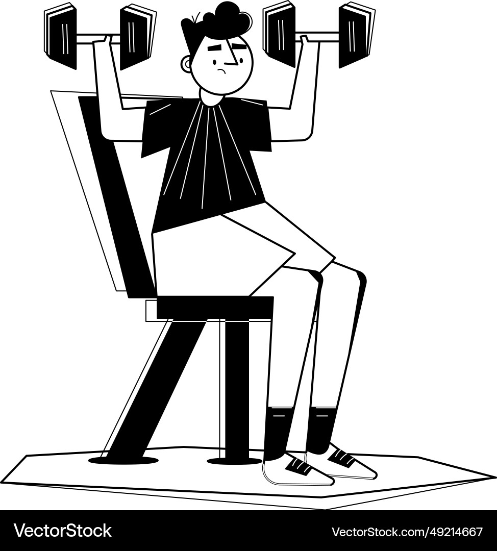 Muscle exercise Royalty Free Vector Image - VectorStock