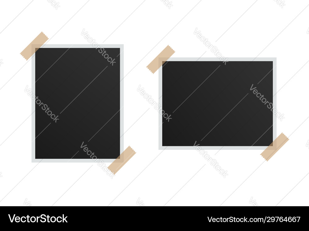 Photo frame mockup design realistic photograph Vector Image