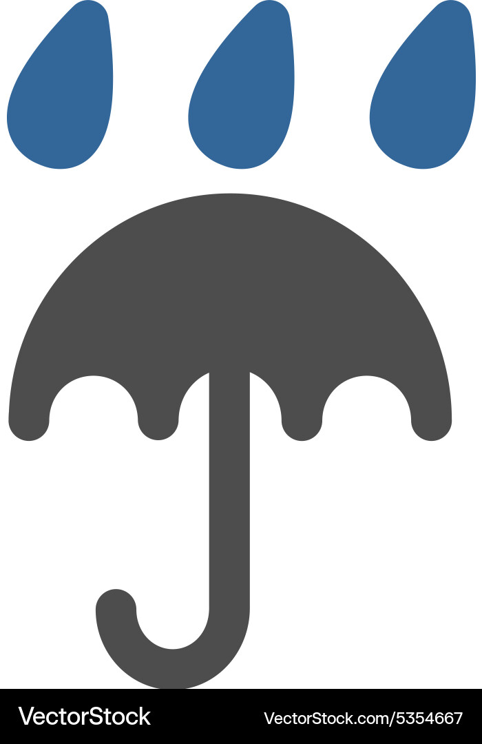 Rain protection icon from Business Bicolor Set Vector Image