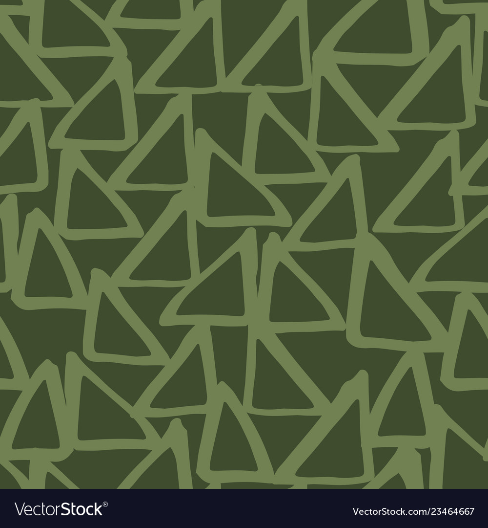 Seamless green triangles on green pattern Vector Image