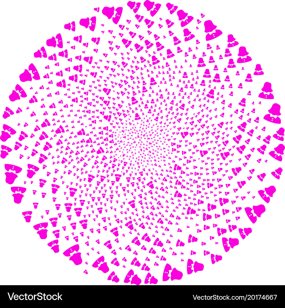 Woman swirl round cluster Royalty Free Vector Image