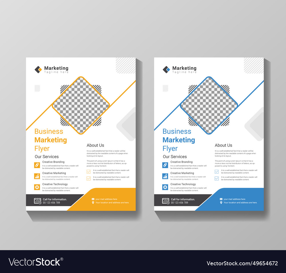 Business marketing flyer design Royalty Free Vector Image