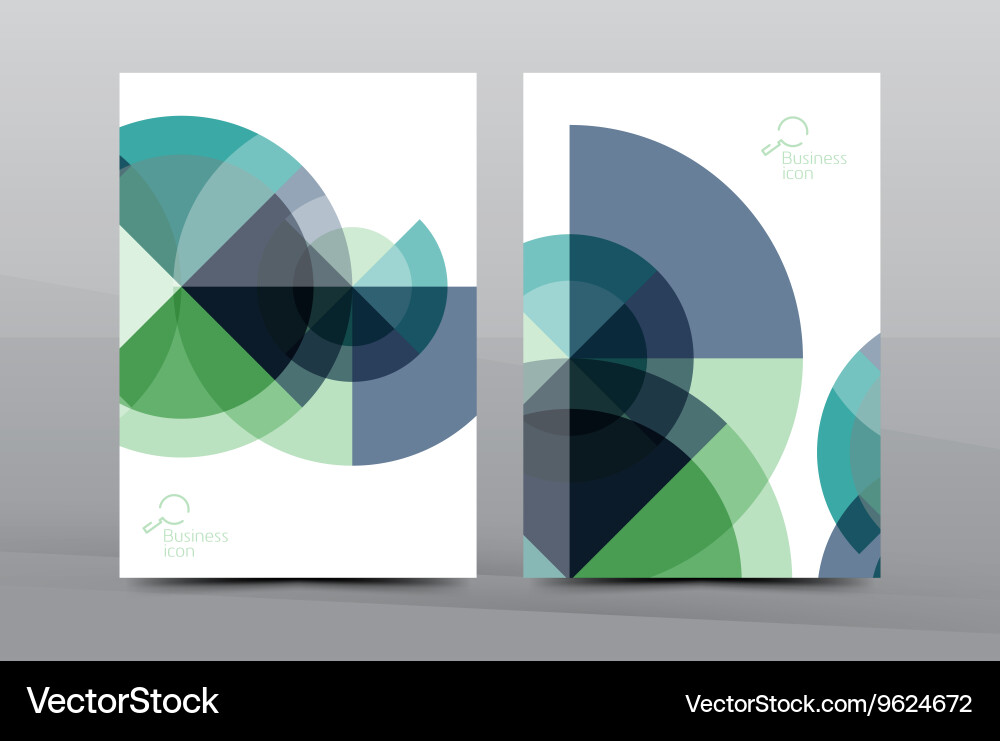 Colorful annual report cover Royalty Free Vector Image
