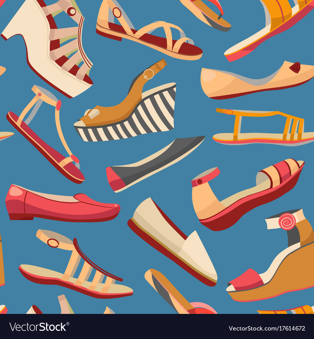 Dark shoe seamless pattern Royalty Free Vector Image