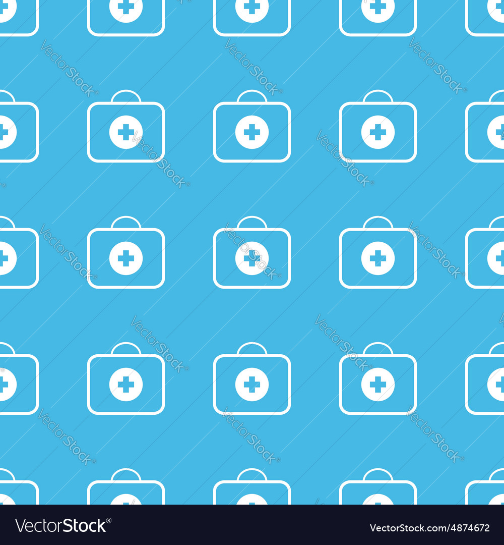 First aid kit straight pattern Royalty Free Vector Image