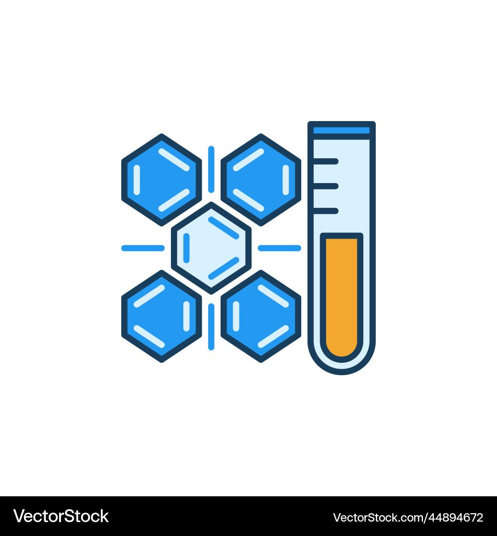 Formula and test tube biochemistry concept Vector Image
