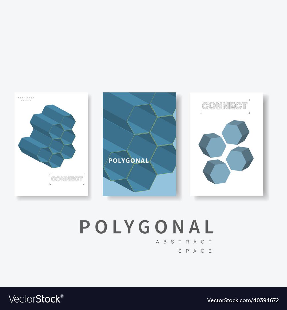 Hexagon connect pattern abstract digital Vector Image