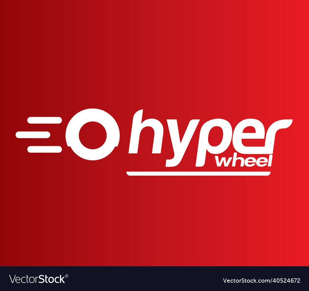 Hyper wheel logo design Royalty Free Vector Image