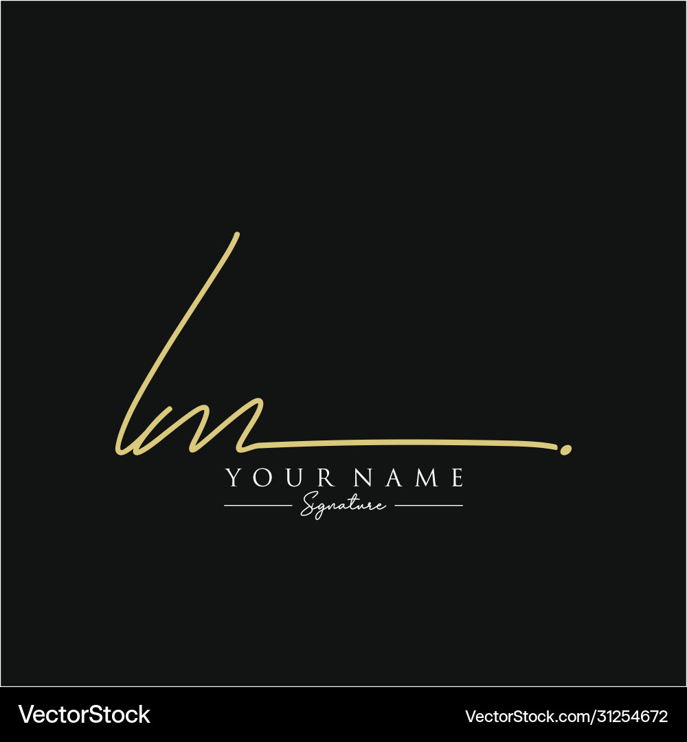 Letter im signature logo template Royalty Free Vector Image